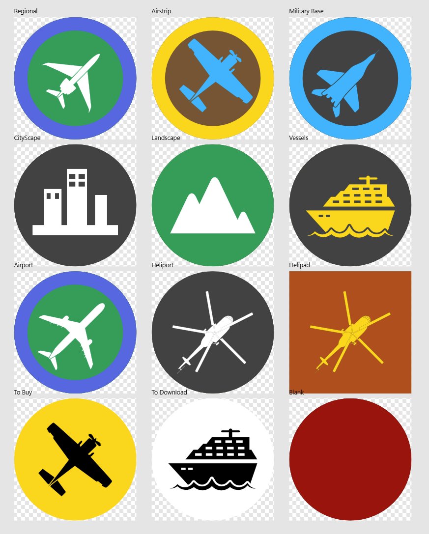 Tygerr's Map Icon Collection for Microsoft Flight Simulator | MSFS