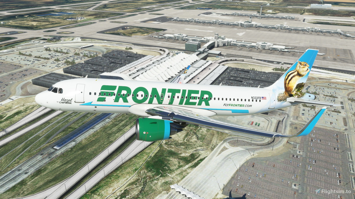 A32NX Frontier Airlines(Hazel The Chipmunk)[N332FR]8K for Microsoft ...