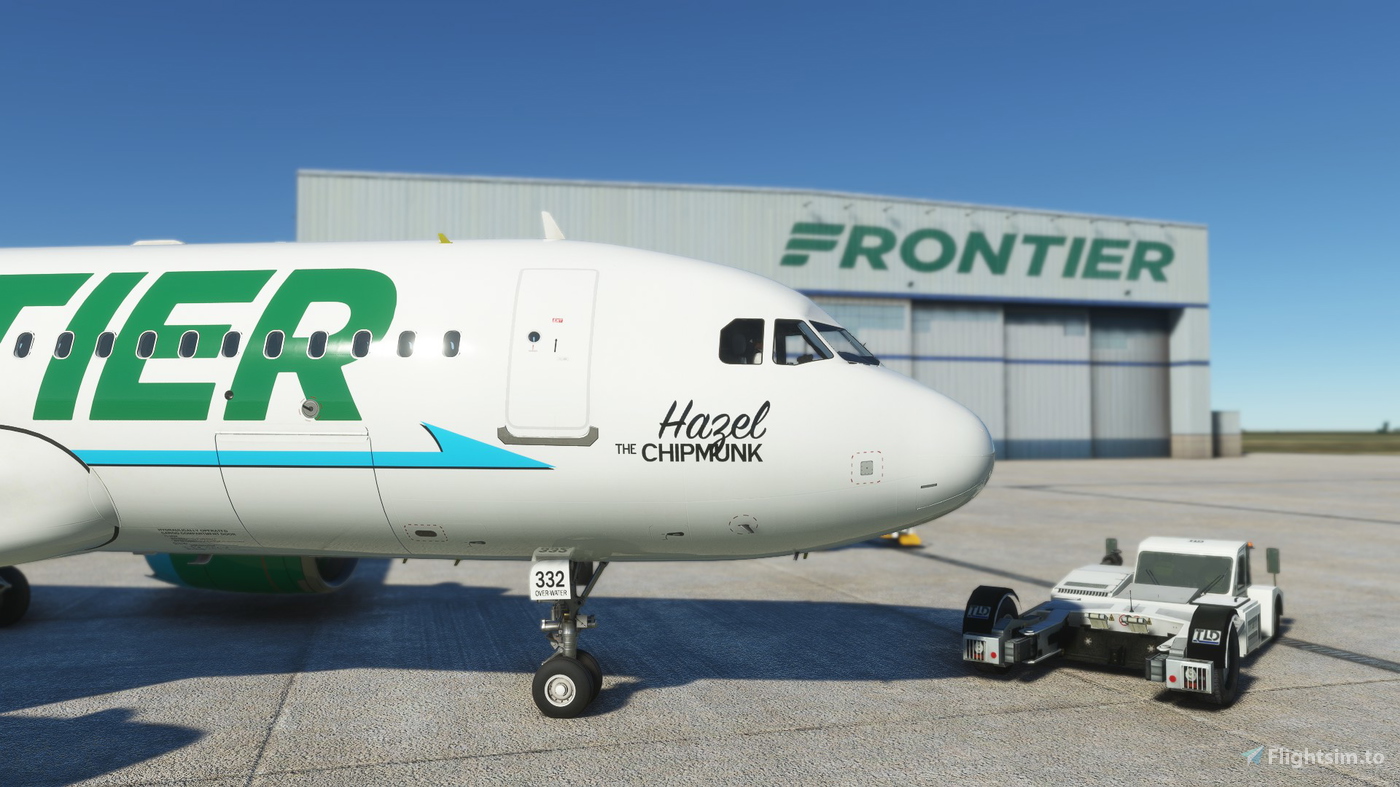 A32NX Frontier Airlines(Hazel The Chipmunk)[N332FR]8K for Microsoft ...