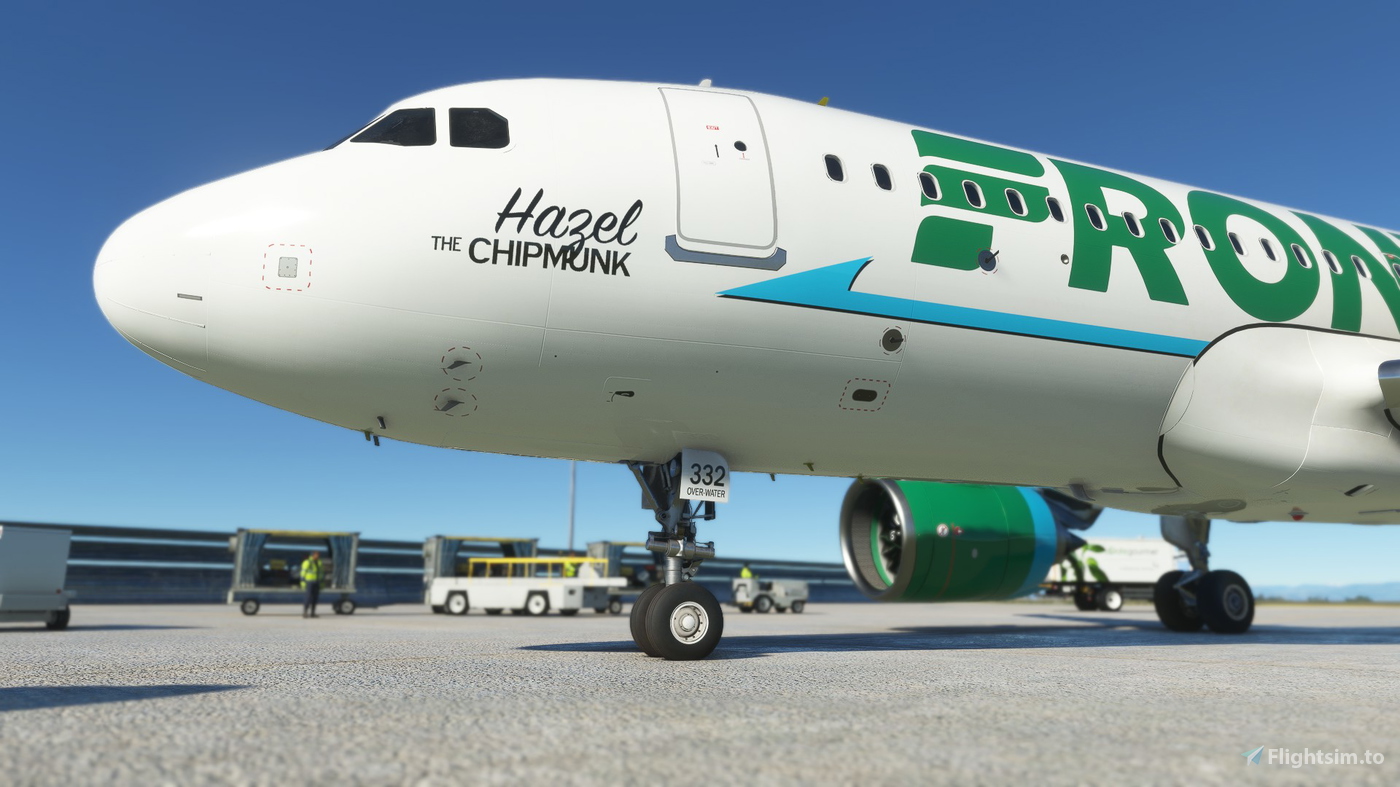 A32NX Frontier Airlines(Hazel The Chipmunk)[N332FR]8K for Microsoft ...