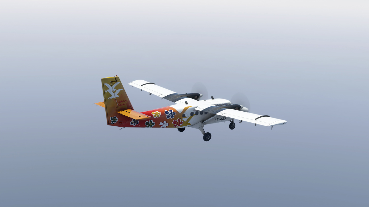 Air Seychelles Desroches DH6 300 Wheels Pax Twin Otter 8K (S7-AAJ) for ...