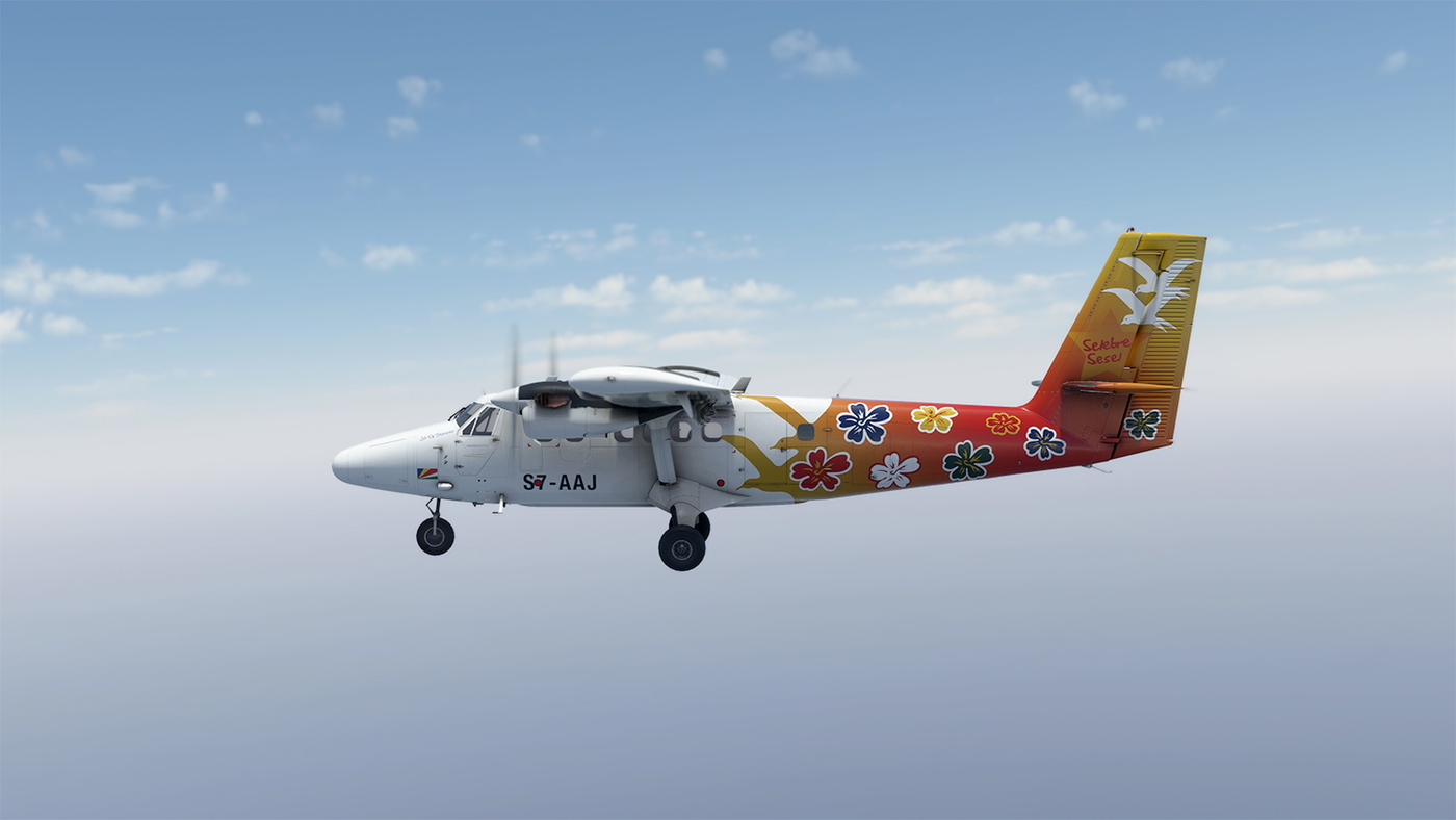 Air Seychelles Desroches DH6 300 Wheels Pax Twin Otter 8K (S7-AAJ) for ...