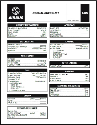 Airbus A320neo - Checklists Add-Ons for Microsoft Flight Simulator ...