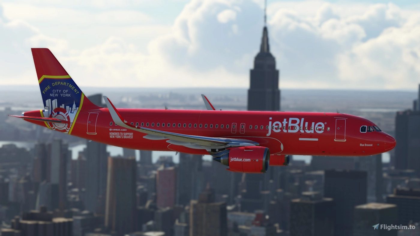 Airbus A32NX JetBlue Blue Bravest [FDNY] [8K] for Microsoft Flight ...