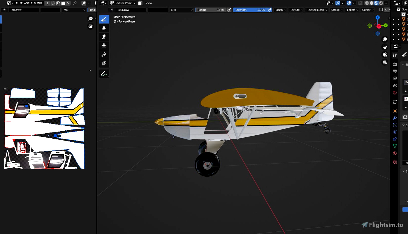 AIRPAC1 P42_KitFox2 Paint Kit for Microsoft Flight Simulator | MSFS