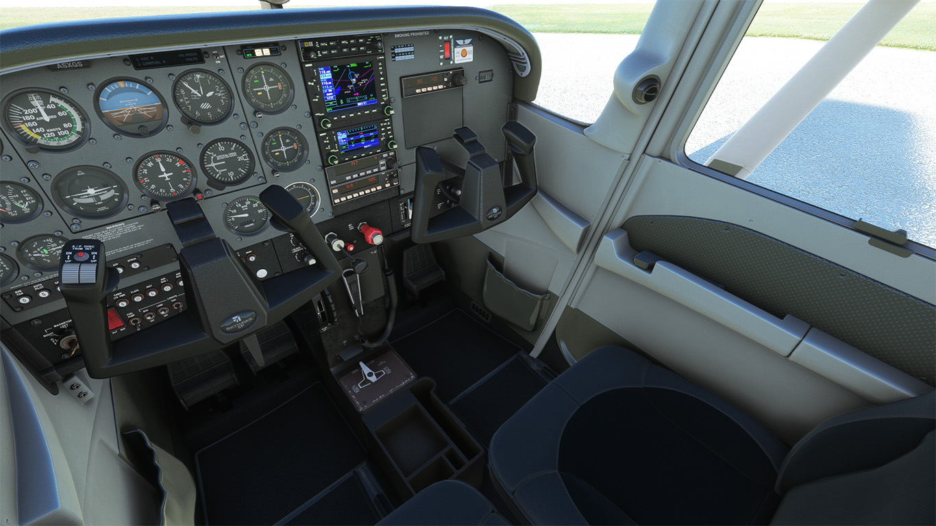 Asobo + Bogalu Cessna C172 (Classic and G1000) - Grey Cockpit with Dark ...