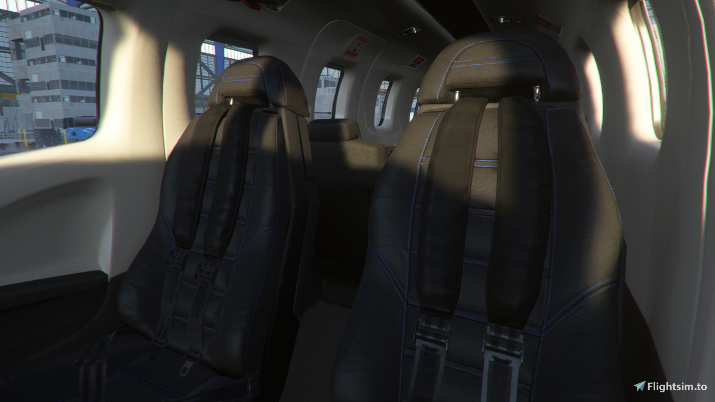 Asobo TBM 930 - Alcantara Seats with orange or blue stitches for ...