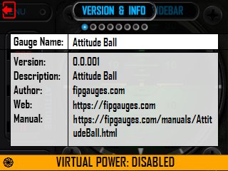 Attitude Ball Gauge for FIP (Flight Information Panel) for Microsoft ...