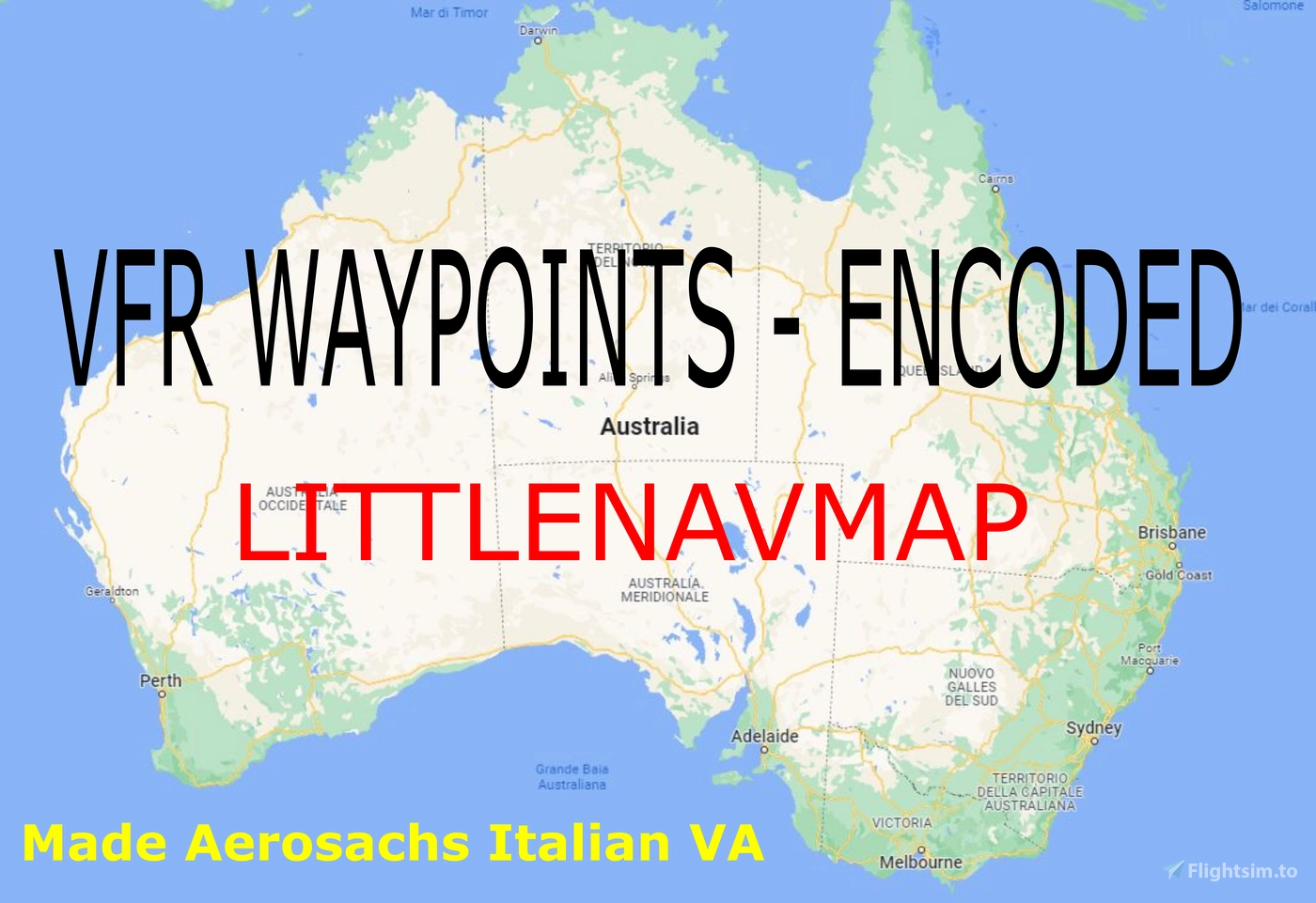 AUSTRALIA VFR WAYPOINTS for LittleNavMap for Microsoft Flight Simulator ...