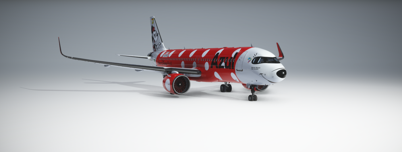Azul Walt Disney World Minnie Mouse Special Livery | FBW A32NX | 8K ...