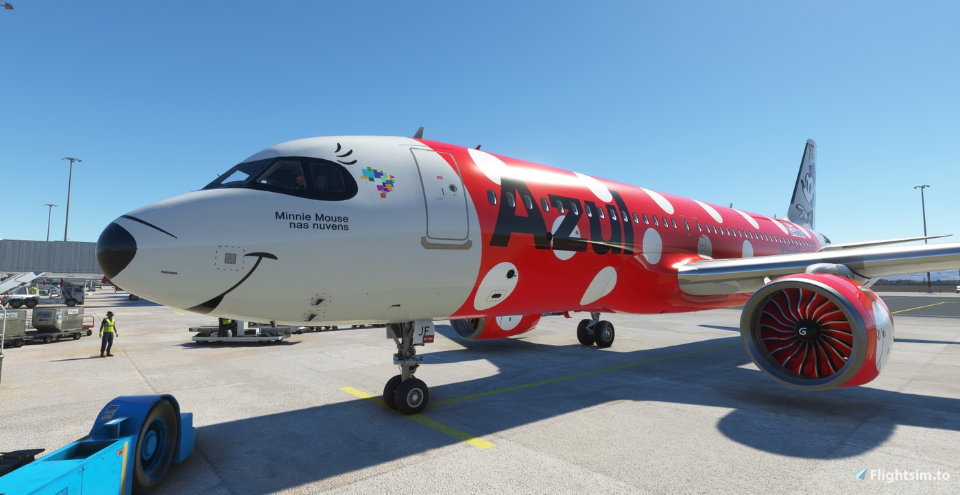 Azul Walt Disney World Minnie Mouse Special Livery | FBW A32NX | 8K ...