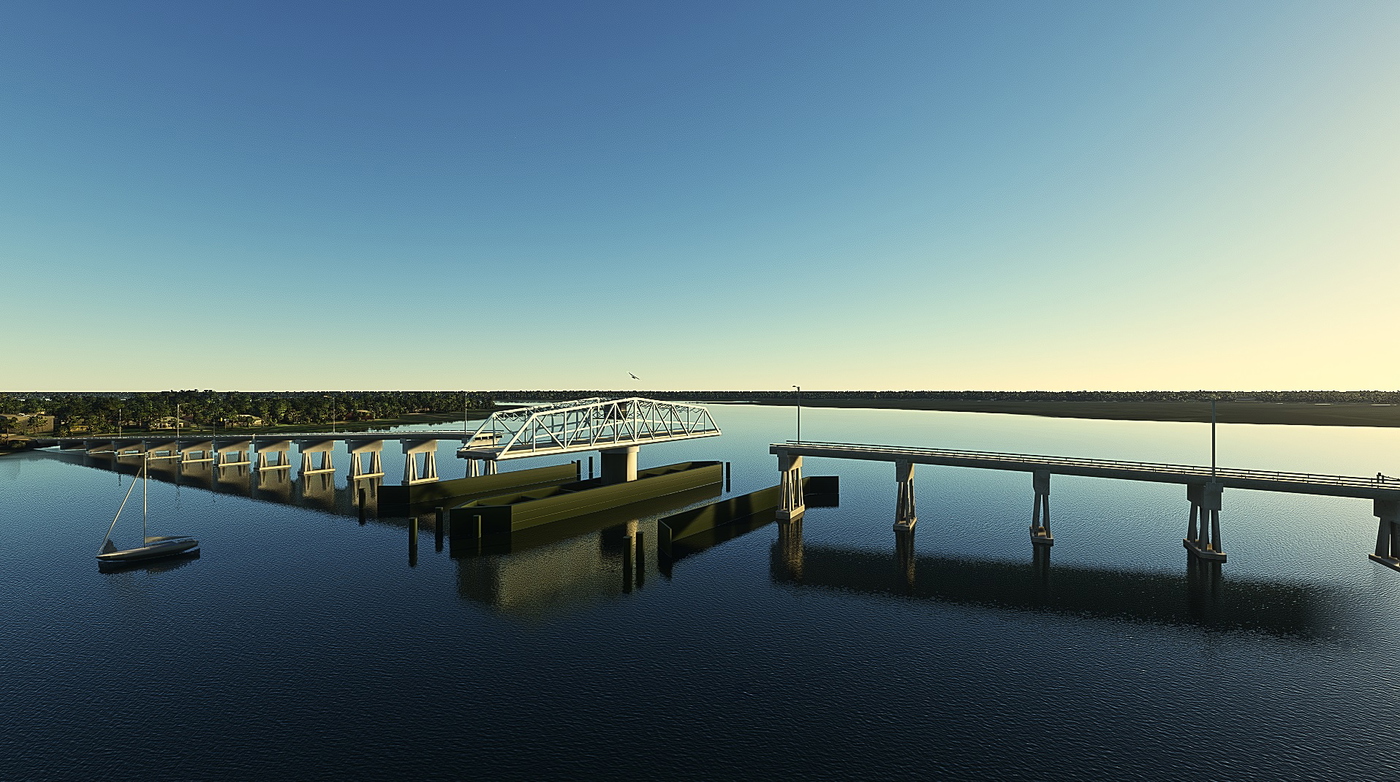Beaufort-Woods-Memorial-Bridge with turning bridge and a special guest ...