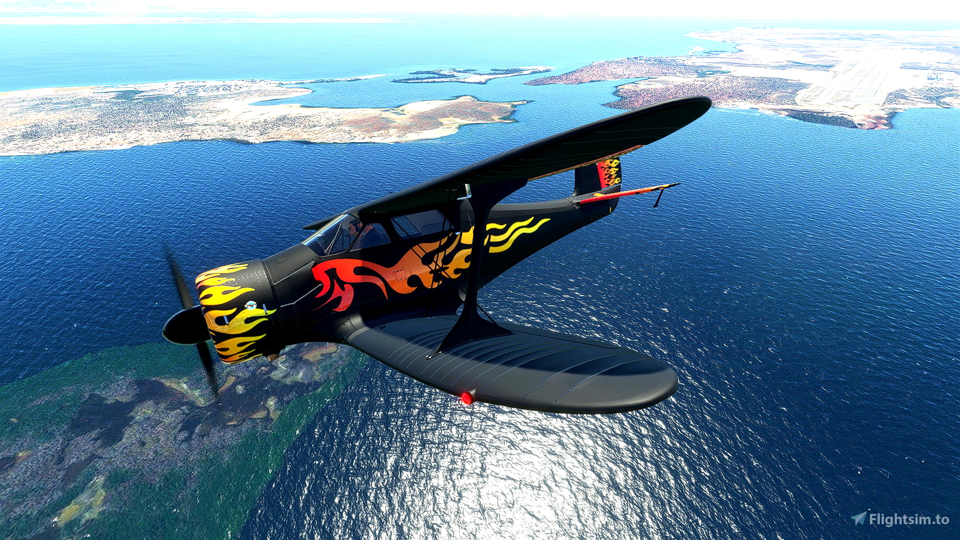 Beechcraft D17 Staggerwing - Black Flame » Microsoft Flight Simulator