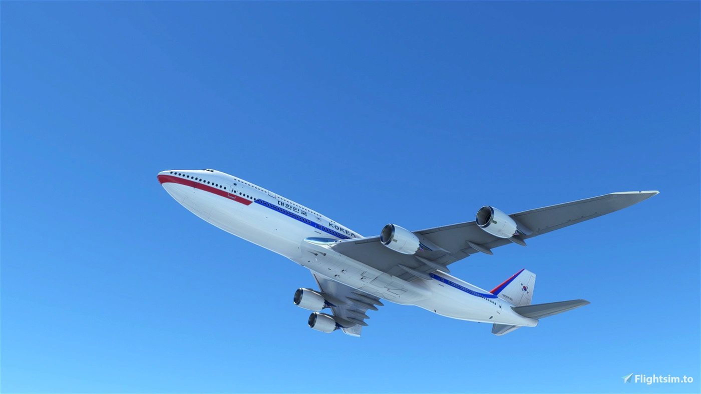 Boeing 747-8i New Korean Air Code One 4K [No mirroring] for Microsoft ...