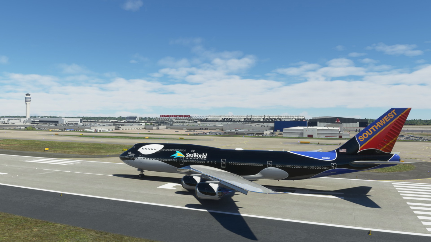 Boeing 747-8i Southwest Shamu 4K [No mirroring] 对于 Microsoft Flight ...