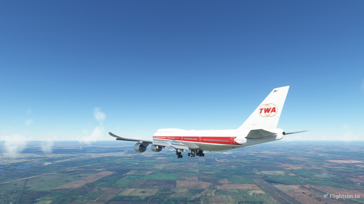 Boeing 747-8i TWA Twin Globe 4K [No mirroring] for Microsoft Flight Simulator | MSFS