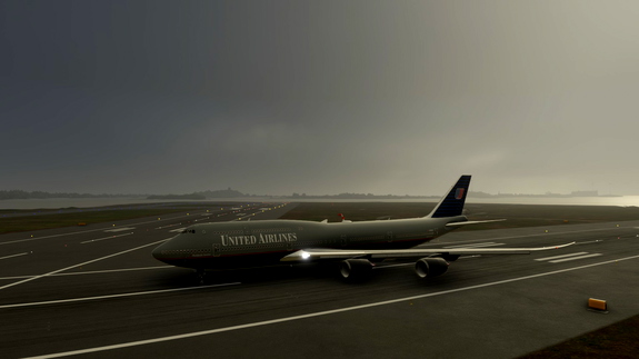 Boeing 747-8i United Airlines Battleship Grey 4K [No mirroring ...