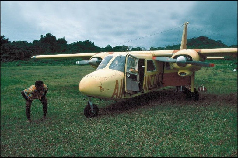 Britten-Norman BN-2 Islander Air Melanesiae (#605) early '70s livery ...