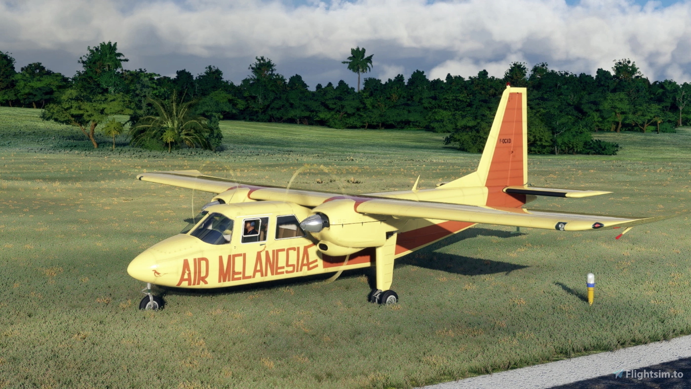 Britten-Norman BN-2 Islander Air Melanesiae (#605) early '70s livery ...