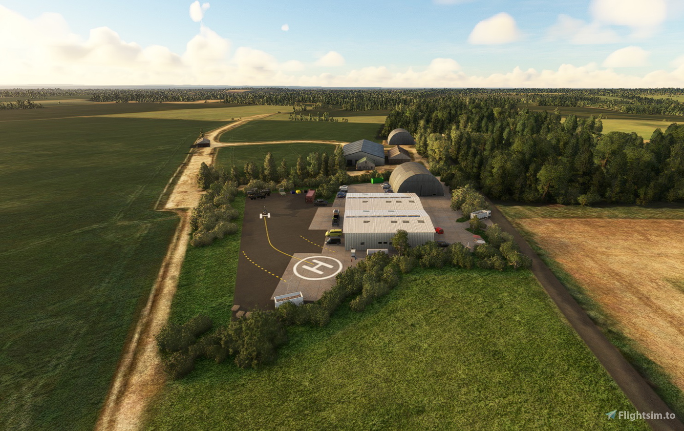 CMHB Classic Motor Hub Helipad, Bibury, Gloucestershire, England , UK ...