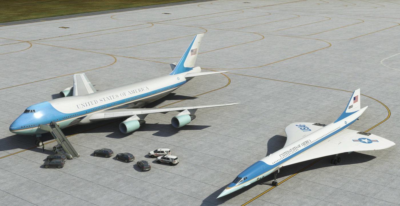 DC Designs Concorde Air Force One / US Air Force / USAF 对于 Microsoft ...
