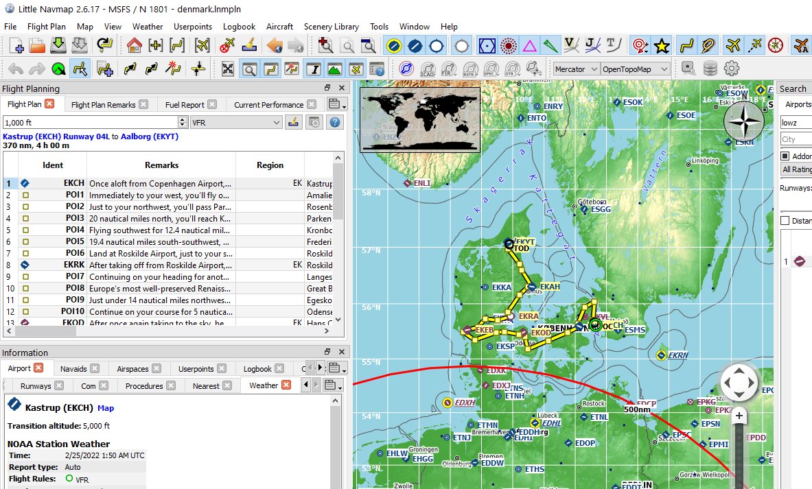 Denmark Bush Trip Navlog PDF + Flight Plan for Microsoft Flight ...