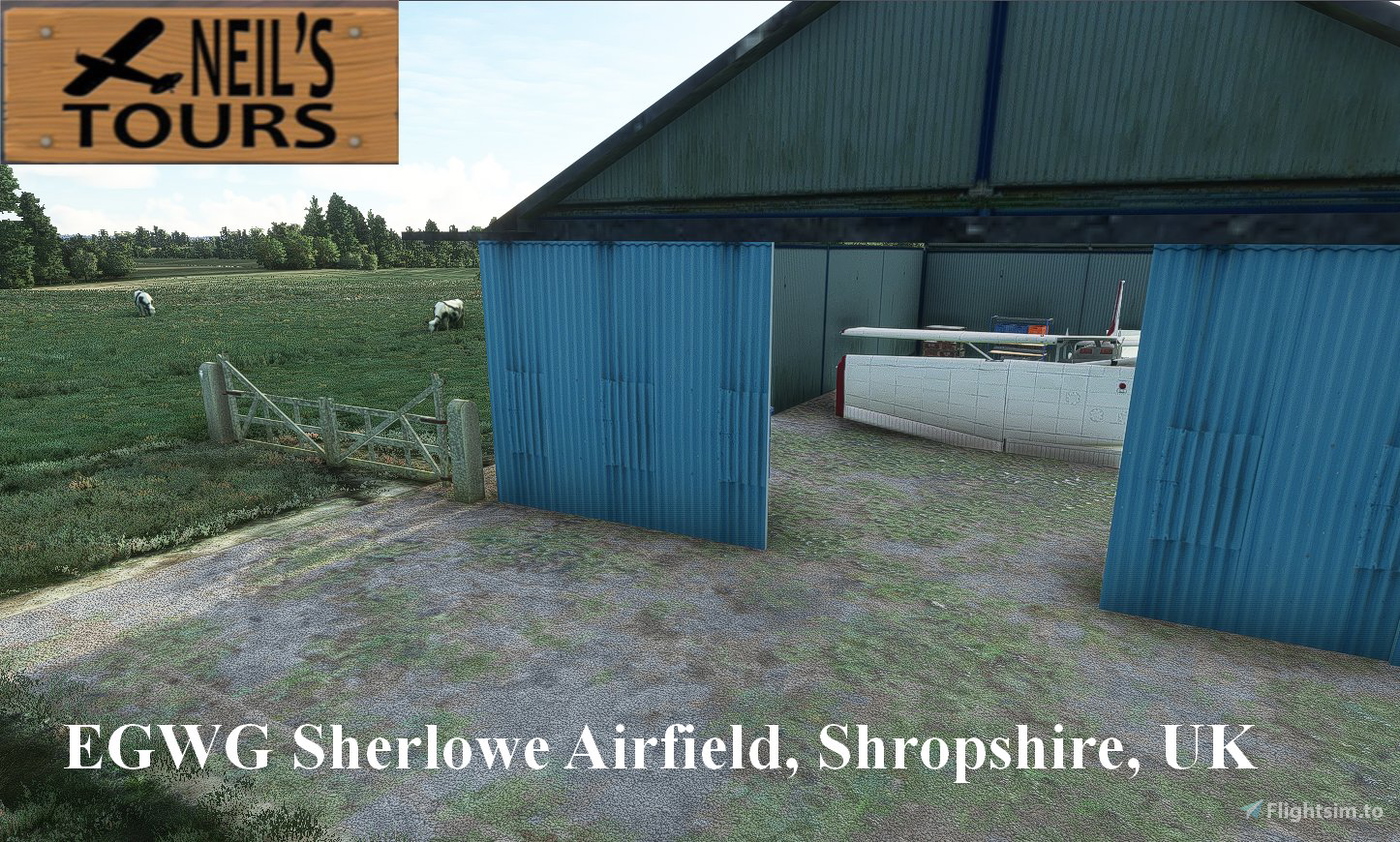 EGWG Sherlowe Airfield, Shrewsbury UK for Microsoft Flight Simulator | MSFS