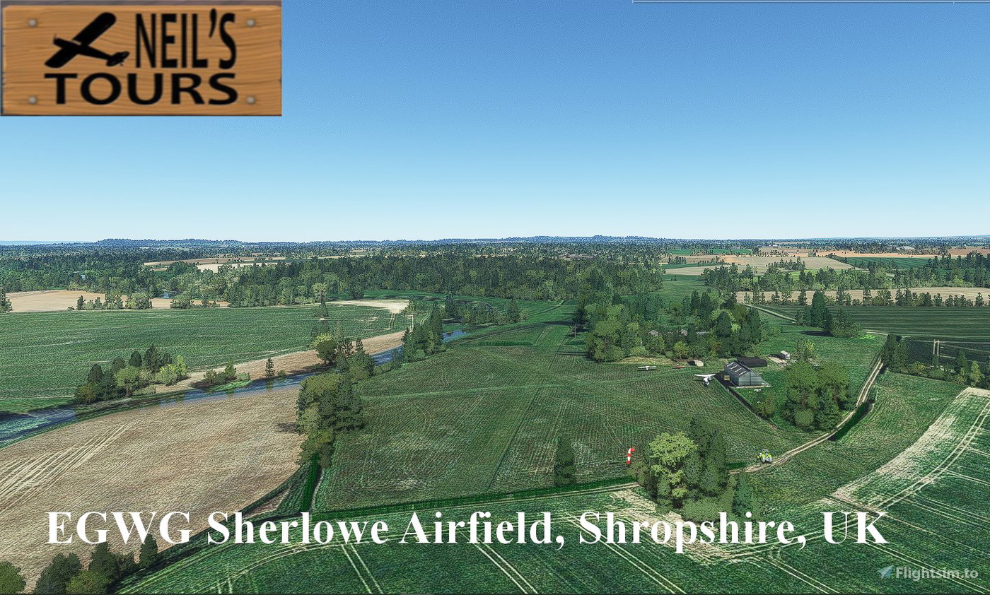 EGWG Sherlowe Airfield, Shrewsbury UK for Microsoft Flight Simulator | MSFS