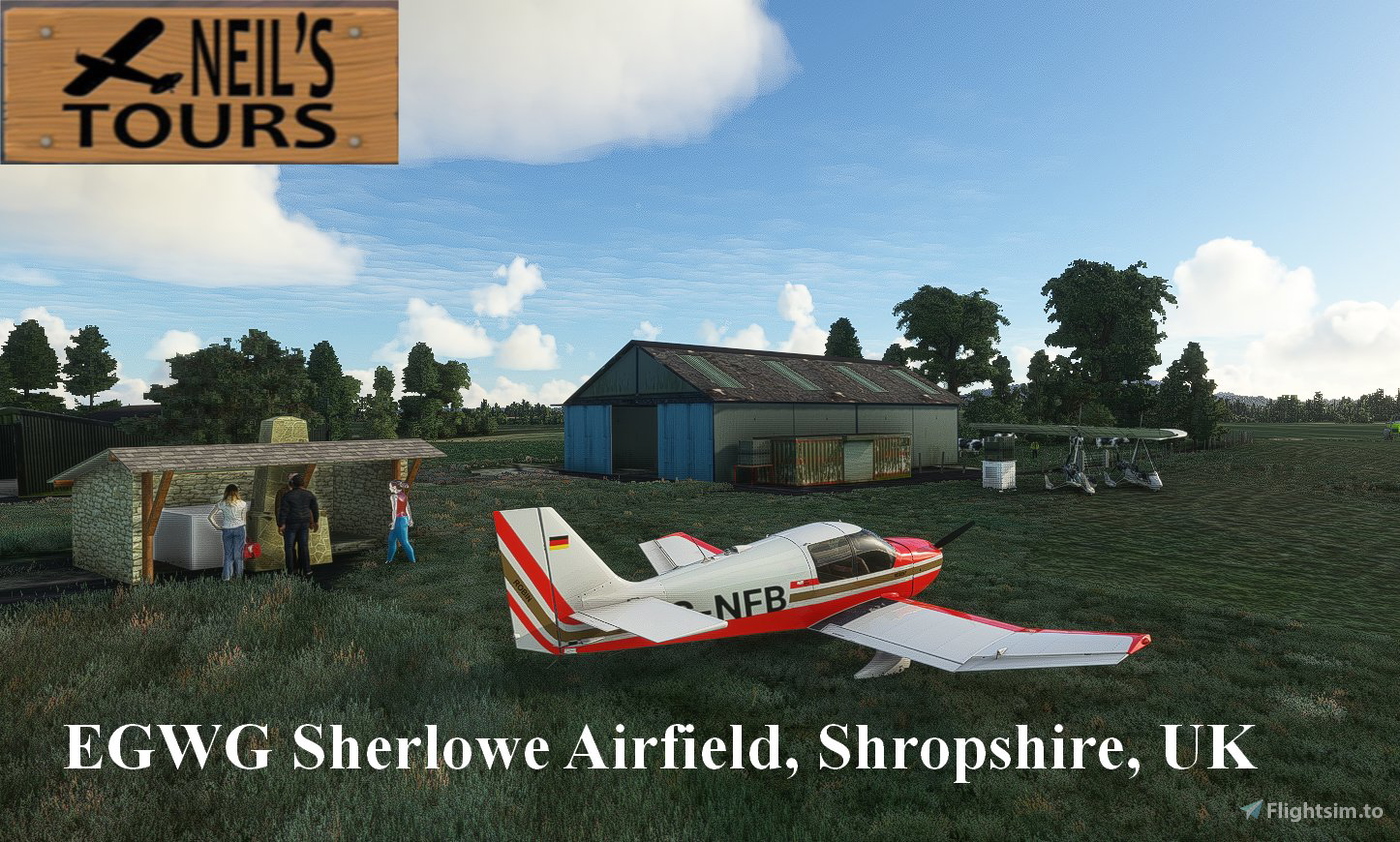 EGWG Sherlowe Airfield, Shrewsbury UK for Microsoft Flight Simulator | MSFS