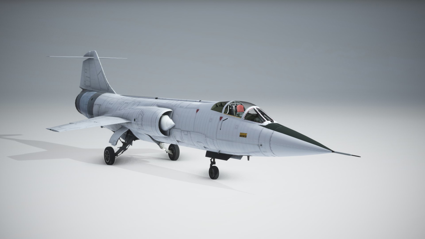 F-104 Starfighter Template (White Body and Pilot Texture) for Microsoft ...