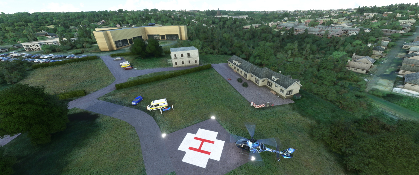 Helipad Hospital Dinan for Microsoft Flight Simulator | MSFS