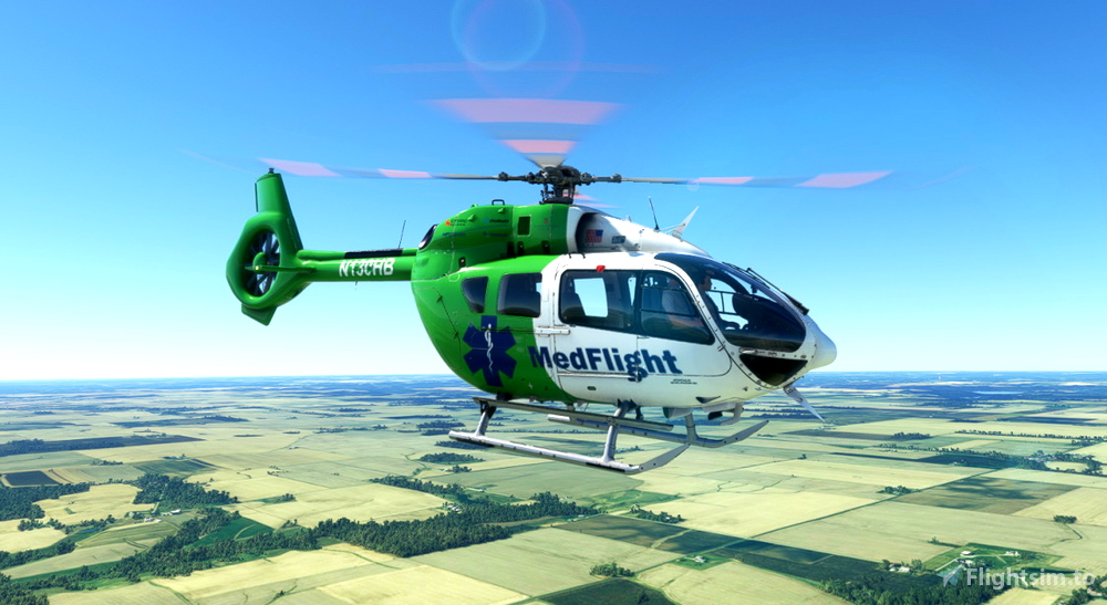 HPG H145 MedFlight of Ohio N130HB B10 for Microsoft Flight Simulator | MSFS