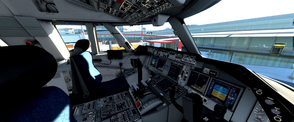 Livery Boeing B747-8 Cockpit fictional light grey-blue » Microsoft ...