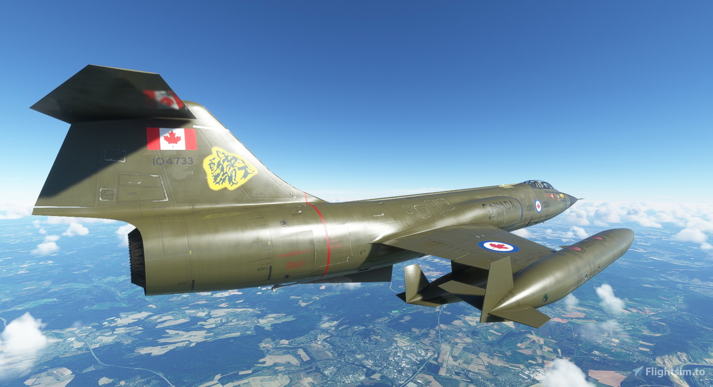 Lockheed F-104G Canadian Armed Forces 733 for Microsoft Flight ...
