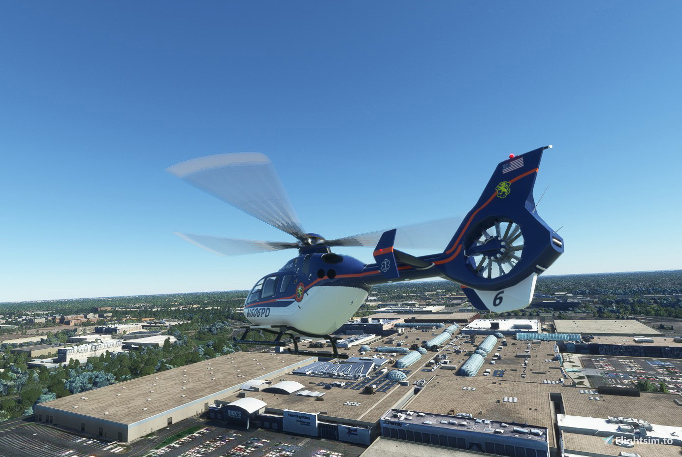 Futuristic Police Helicopter