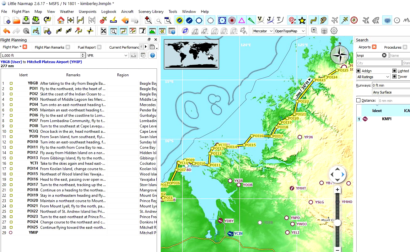 Northwestern Kimberly Coast Australia Bush Trip Navlog PDF + Flight ...