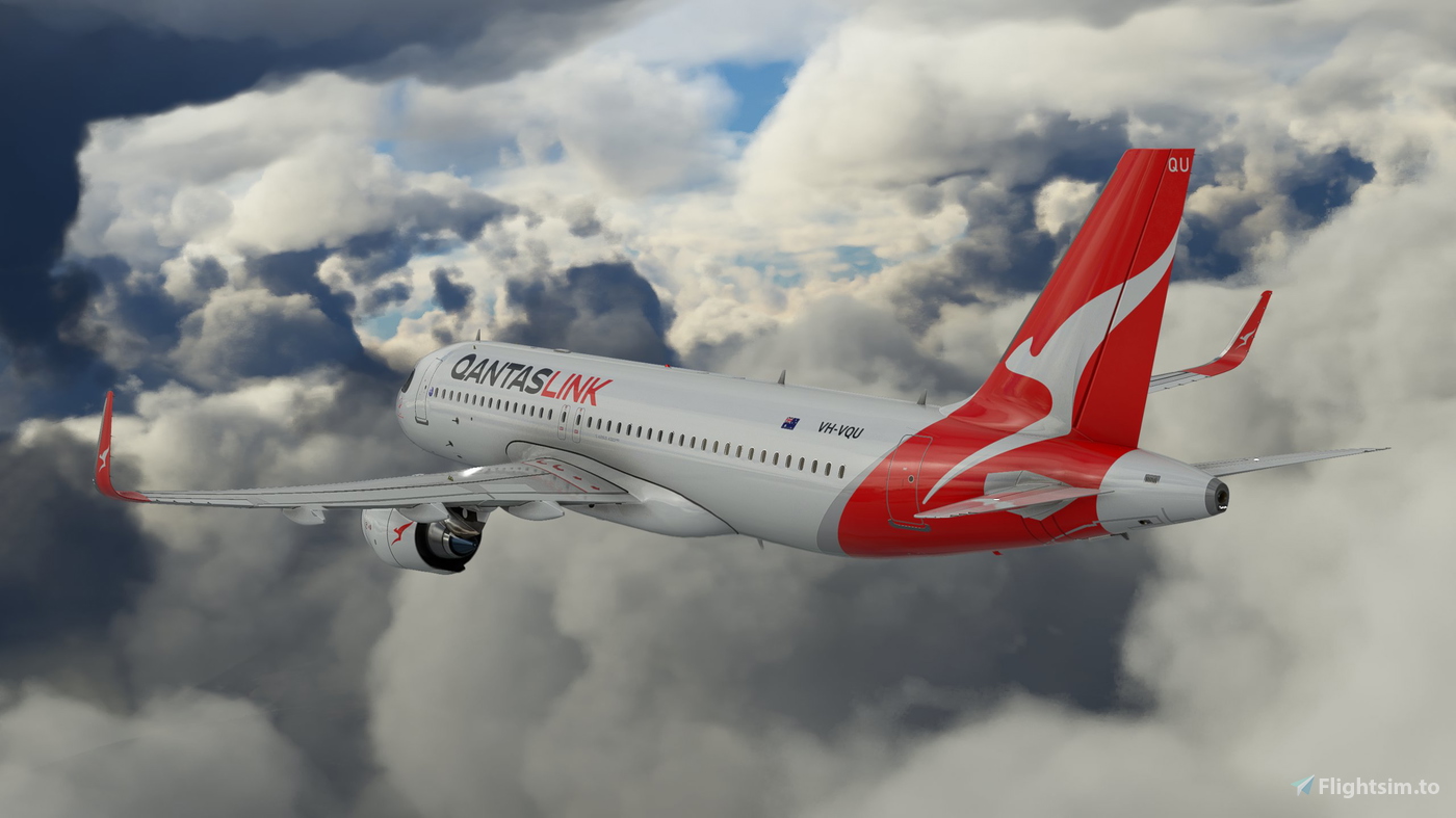 QANTASLINK A32N 2021 Silver Roo Livery for Microsoft Flight Simulator ...