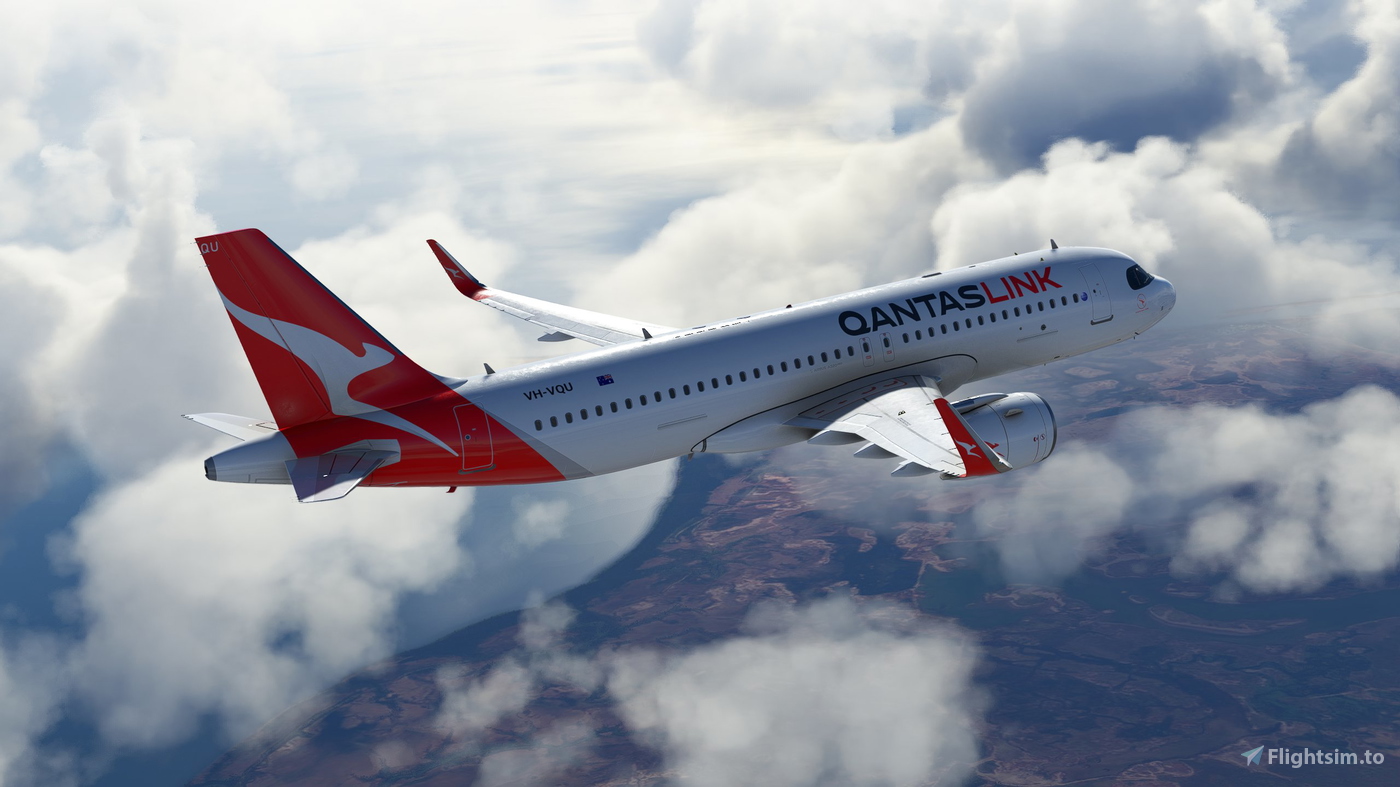 QANTASLINK A32N 2021 Silver Roo Livery for Microsoft Flight Simulator ...