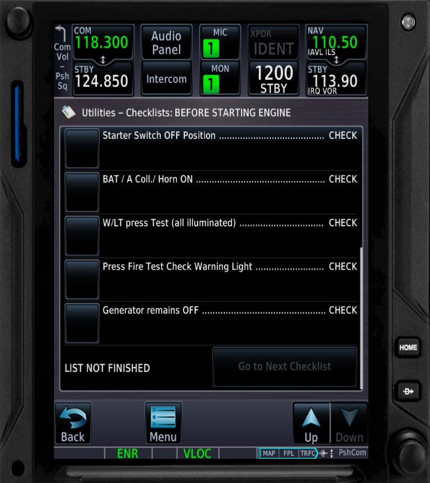 RSP H125 Normal Procedures Checklist for use with TDS GTNXi pour ...
