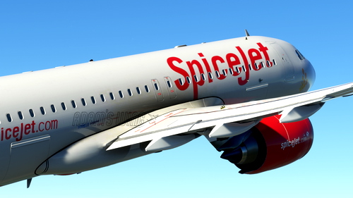 Spicejet Livery Asobo A320 Neo » Microsoft Flight Simulator