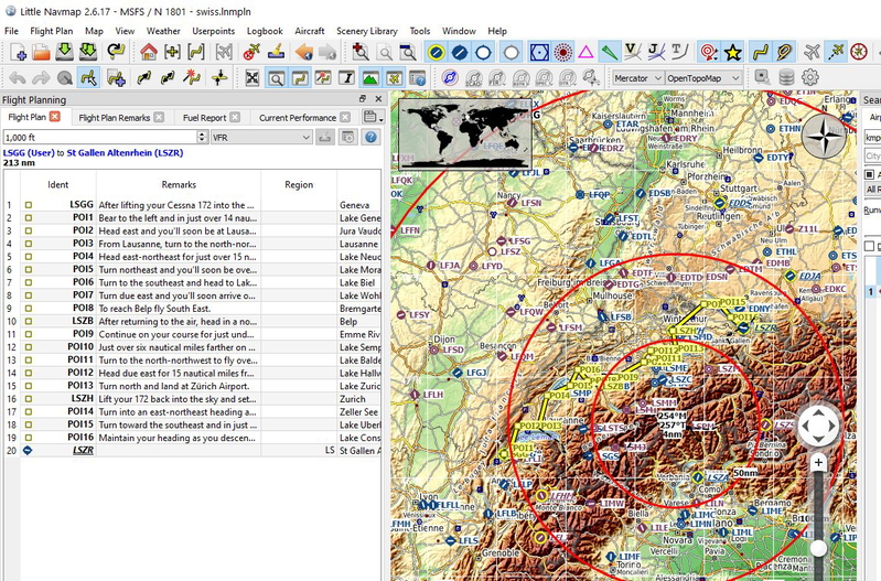 Swiss Bush Trip Navlog PDF + Flight Plan for Microsoft Flight Simulator ...