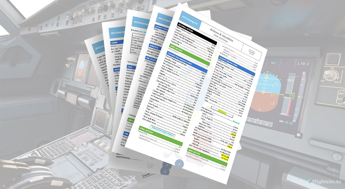 Todo and Checklists for FBW A32NX (SOP 2022) for Microsoft Flight ...