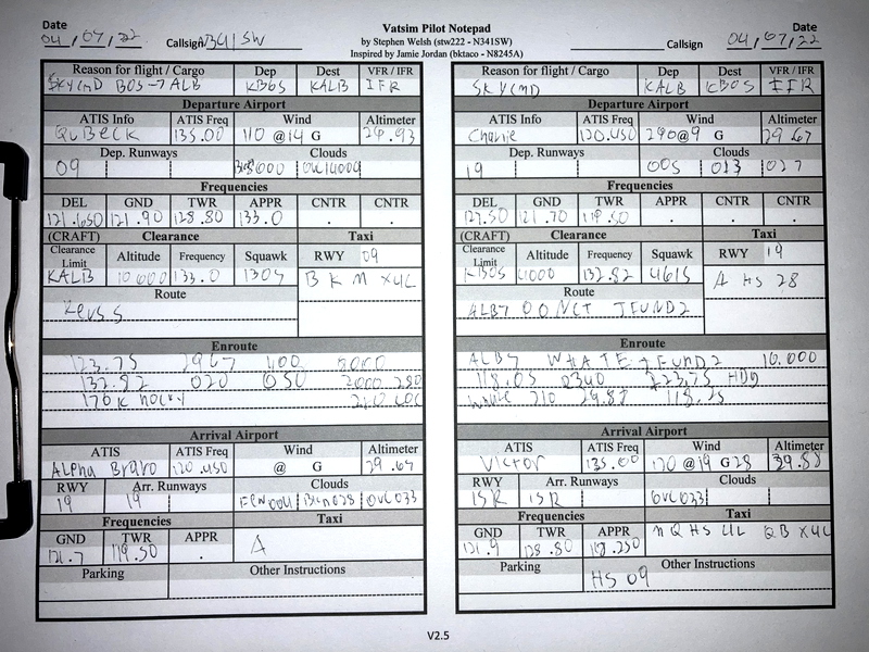Vatsim Pilot Notepad for Microsoft Flight Simulator | MSFS