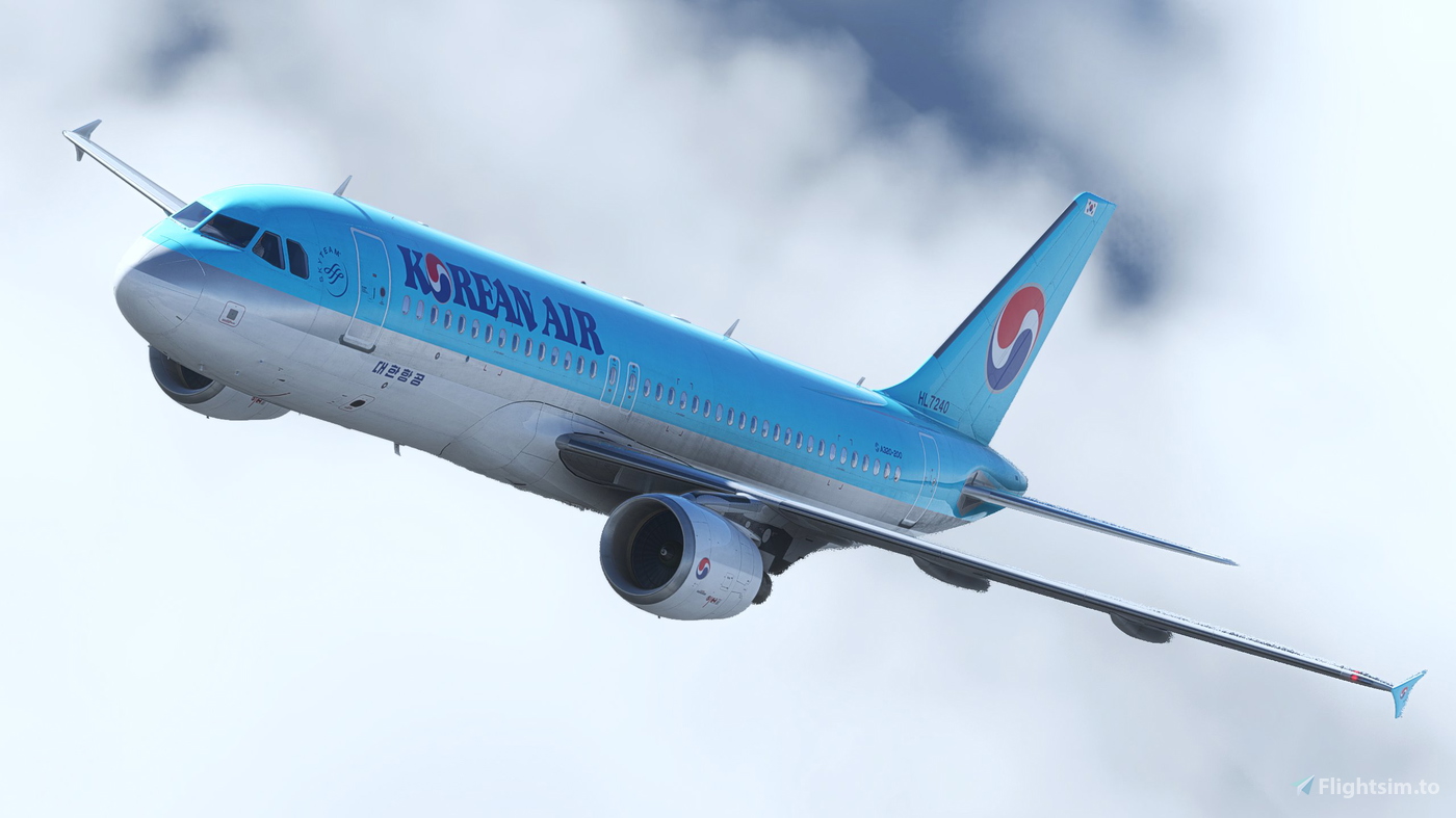 [4K & 8K] Korean Air livery for Fenix A320 for Microsoft Flight ...