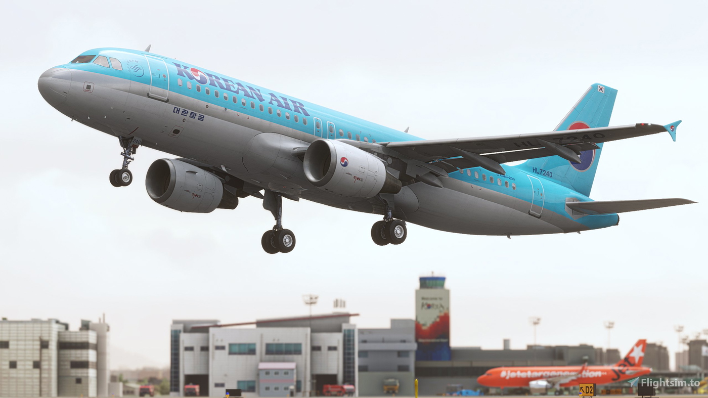 [4K & 8K] Korean Air livery for Fenix A320 for Microsoft Flight ...