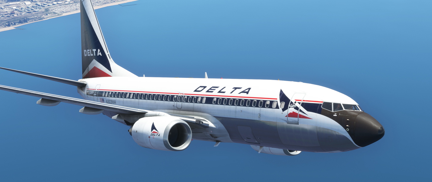 737-700 Delta Airlines Retro (N303WA - 1989) Weathered! 对于 Microsoft ...