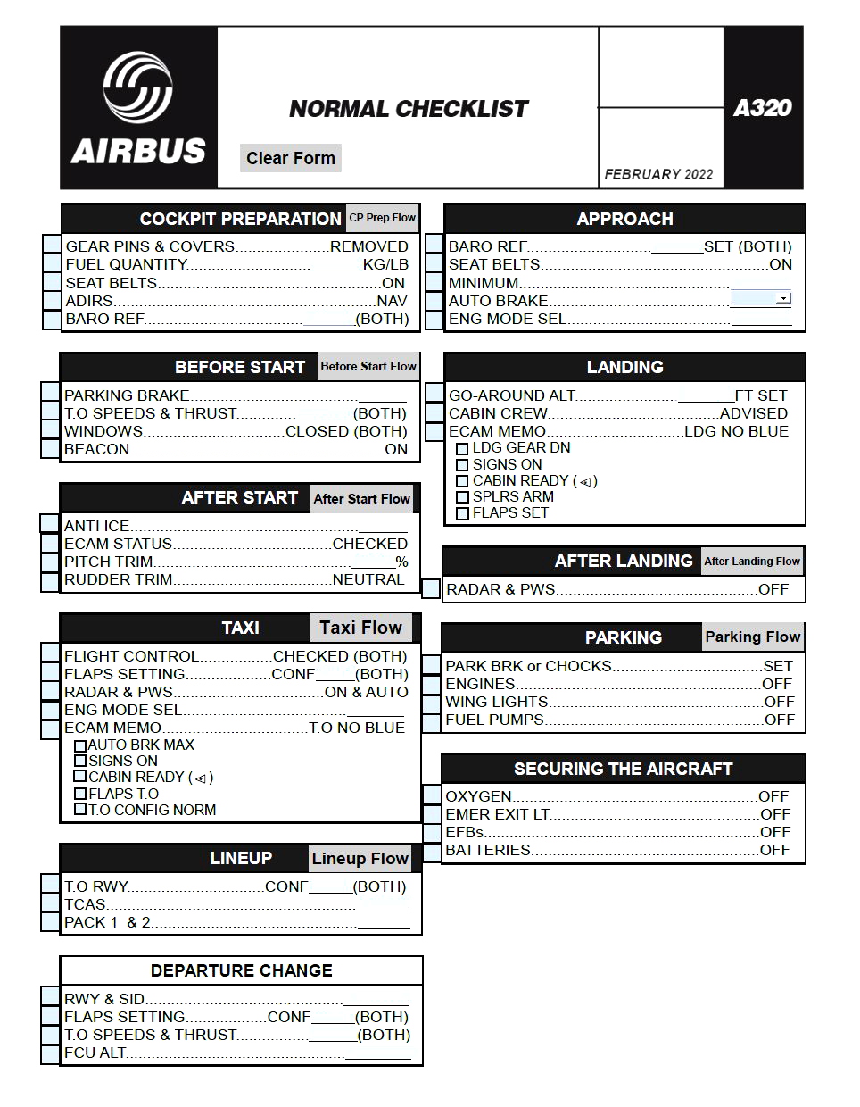 A320 Normal Checklist - Feb22 - Interactive Checklist for Microsoft ...