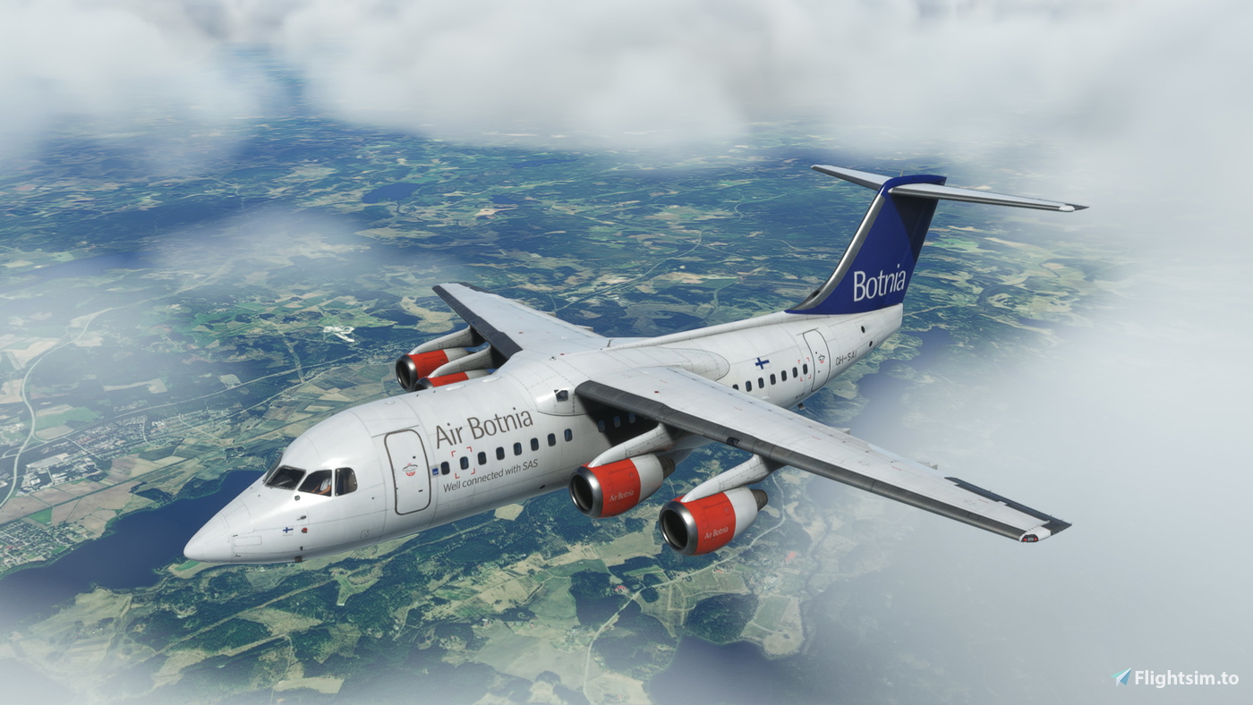 Air Botnia BAe 146-200 OH-SAI circa 2002 for Microsoft Flight Simulator ...