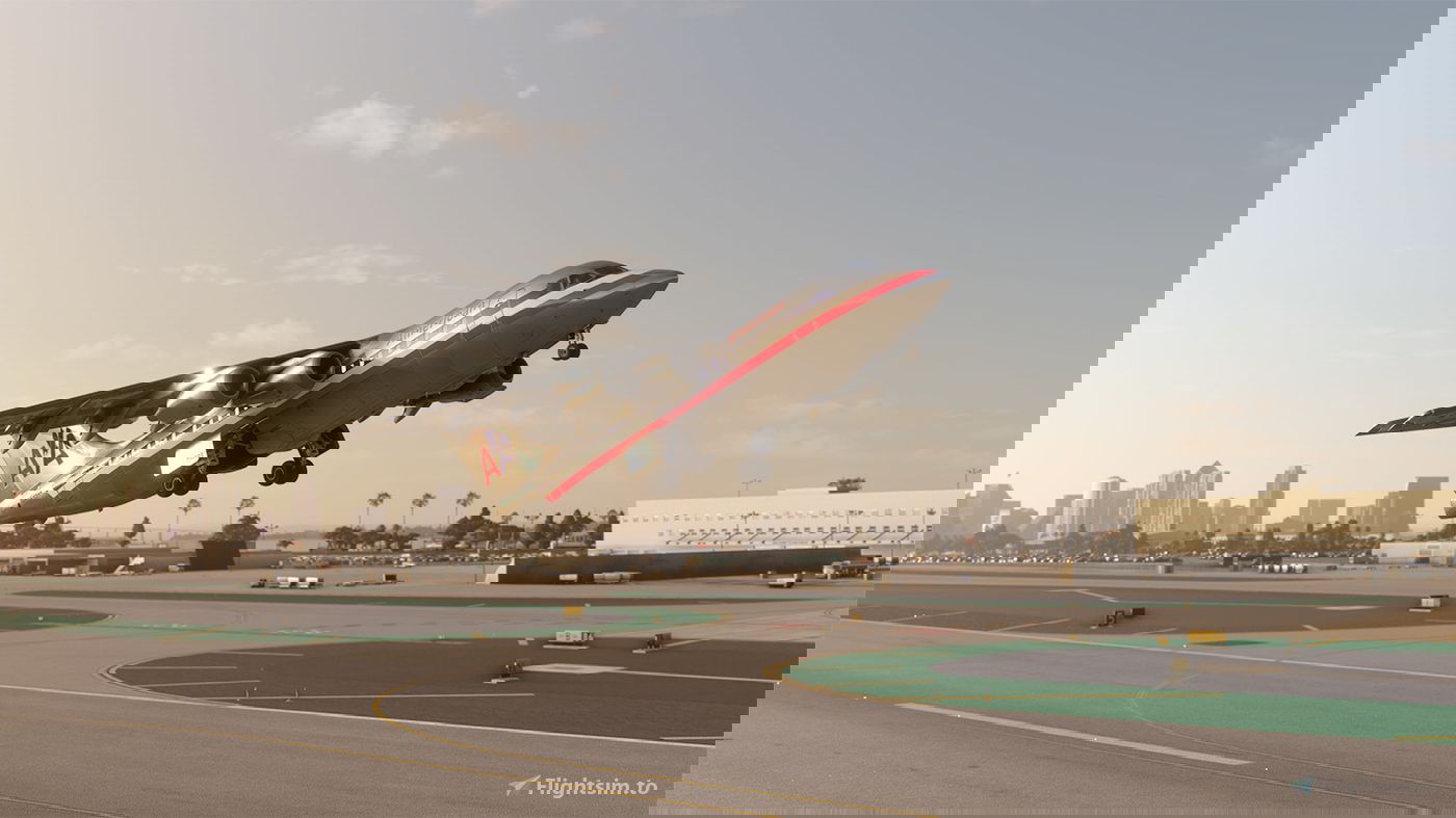 American Airlines Classic Chrome - Just Flight BAe-146-200. N699AA. for ...