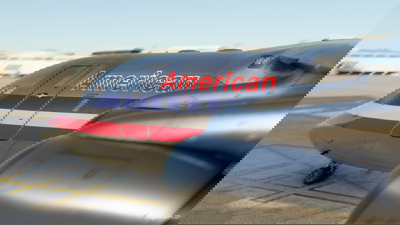 American Airlines Classic Chrome - Just Flight BAe-146-200. N699AA. for ...